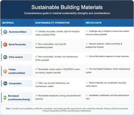Eco-Friendly Facades: Sustainable Cladding Materials in 2025 - Pops Facades